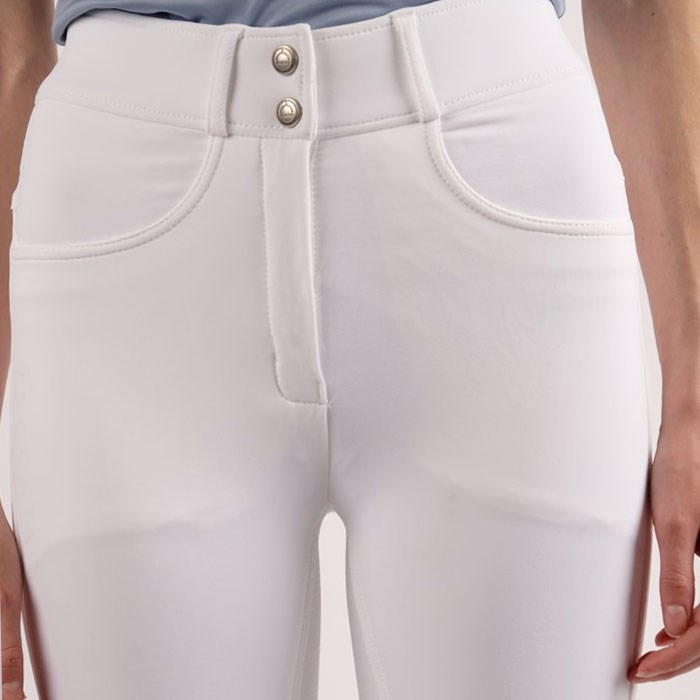 Montar Megan Yati højtaljede Hvide ridebukser | KØB HER